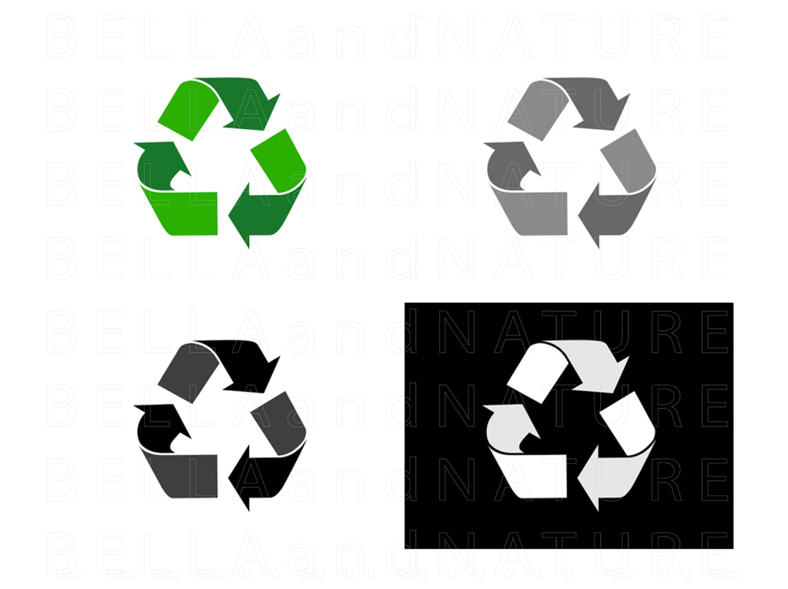 Recycle Symbol Clipart Printable - Sustainable PNG SVG Instant Download ...
