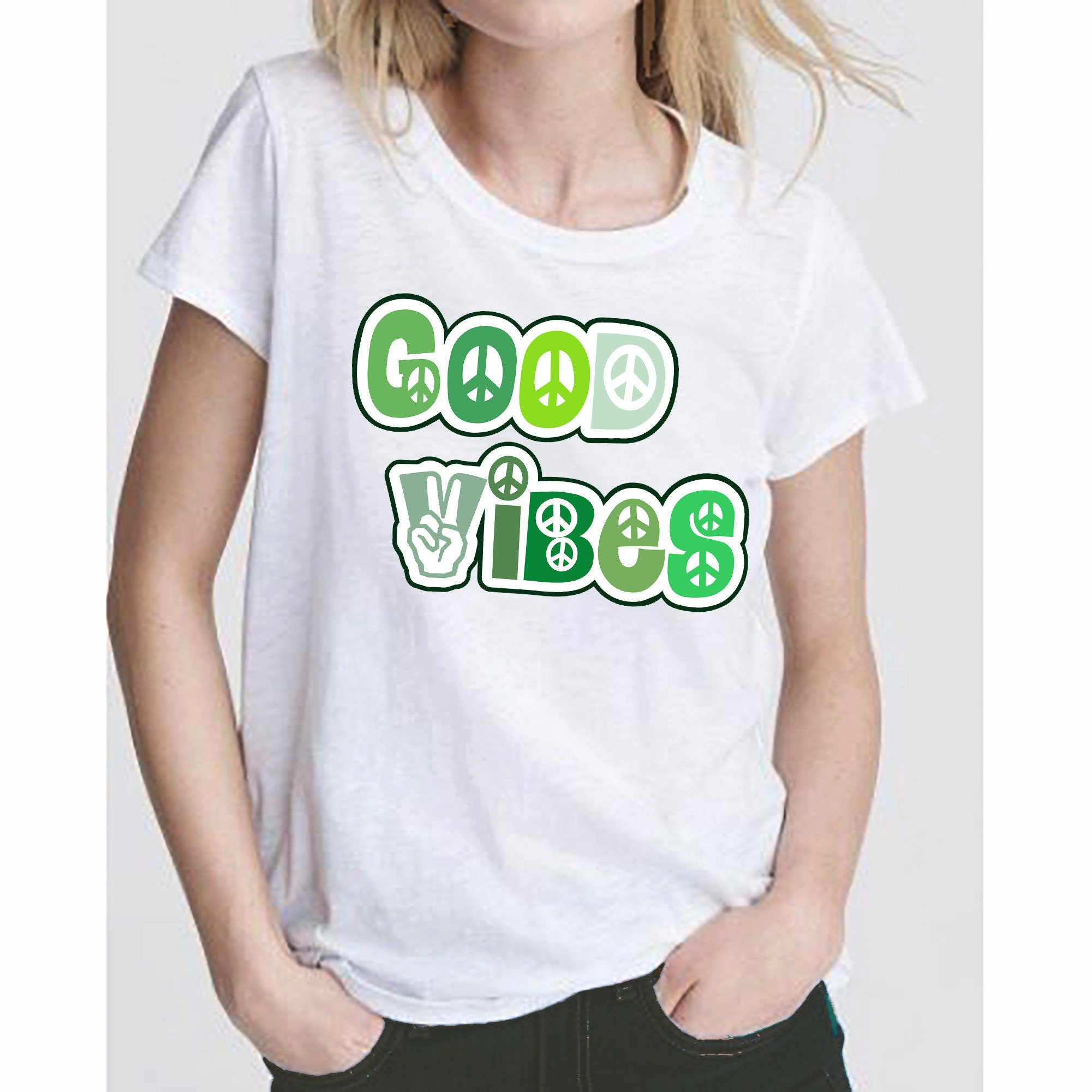 Green Good Vibes Printable PNG SVG Instant Download - Eco-friendly ...