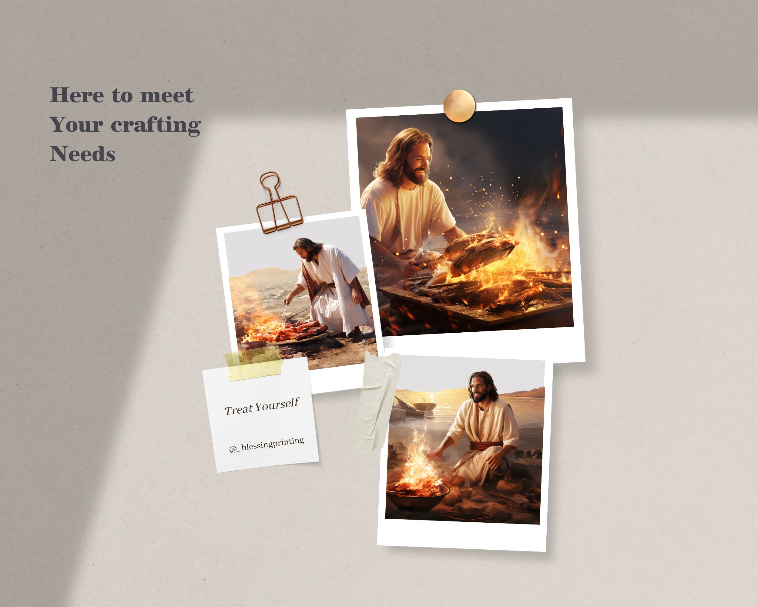 Jesus Cooking Fish PNG Clipart Bundle (digital Download) - Etsy