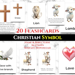 Christian Flashcards for Kid & Adult Bible Verse Montessori Printable ...