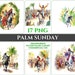 Palm Sunday Watercolor Clipart Bundle, Jesus Enters Jerusalem (PNG ...