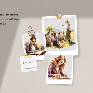 Watercolor Female Teacher Clipart School Education Clip Art Graduation ...