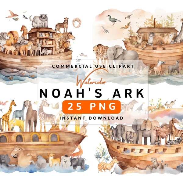 Noahs Ark Clipart - Etsy