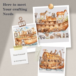 Noah's Ark Clipart PNG Watercolor Bundle Christian Clipart - Etsy