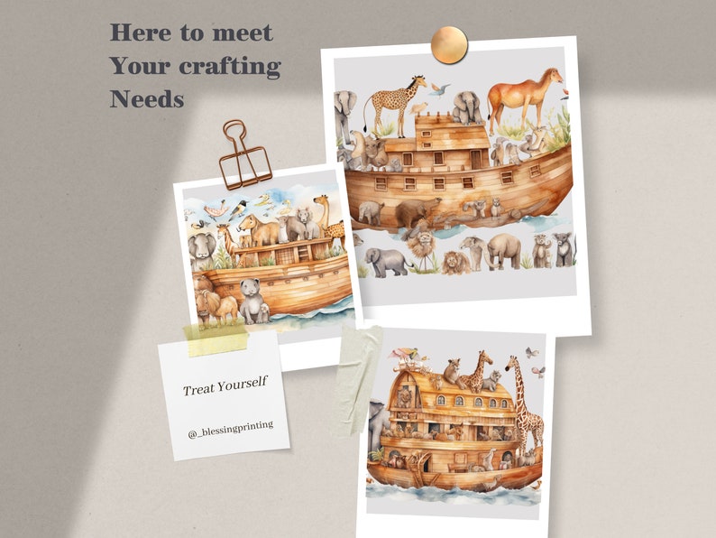 Noah's Ark Clipart PNG Watercolor Bundle Christian Clipart - Etsy
