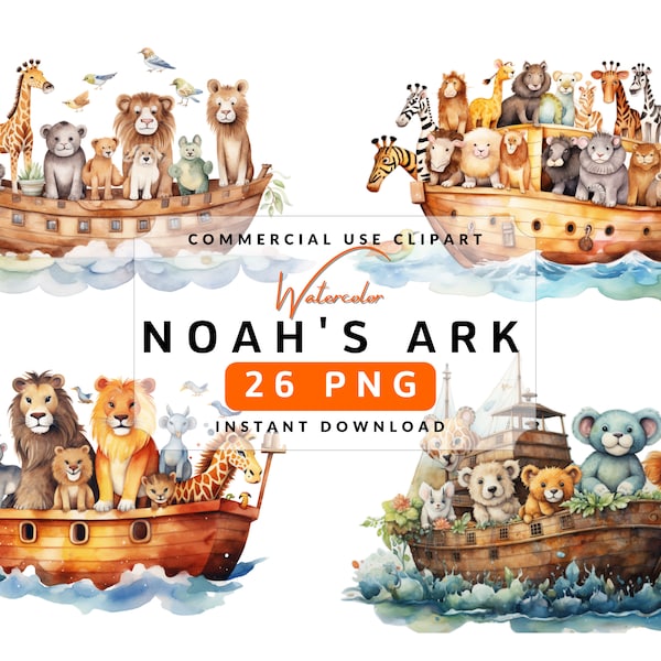 Noahs Ark Clipart - Etsy