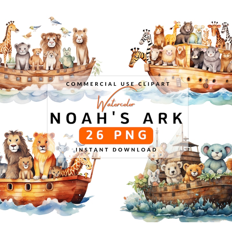 Noahs Ark Clipart - Etsy