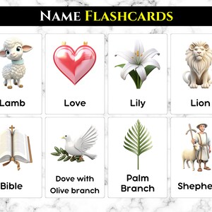 Christian Flashcards for Kid & Adult Bible Verse Montessori Printable ...