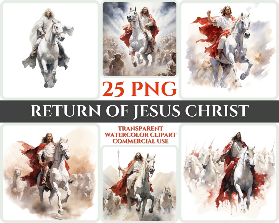 Return of Jesus Christ PNG Clipart Watercolor Christian Gift White ...