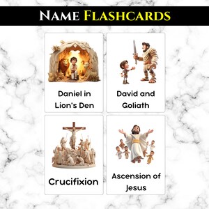 Bible Story Flashcard for Kid & Adult With Verse Montessori Printable ...