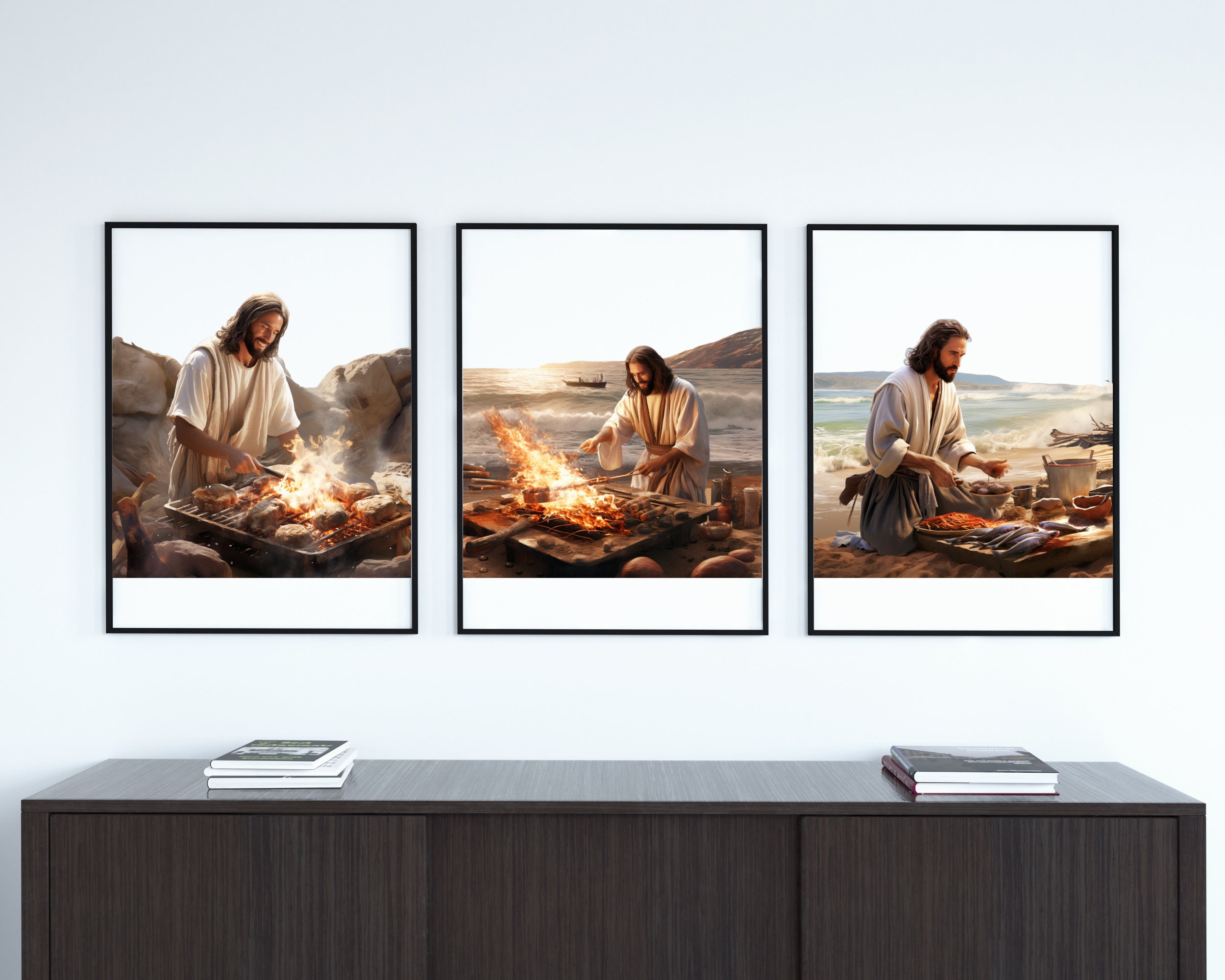 Jesus Cooking Fish PNG Clipart Bundle (digital Download) - Etsy