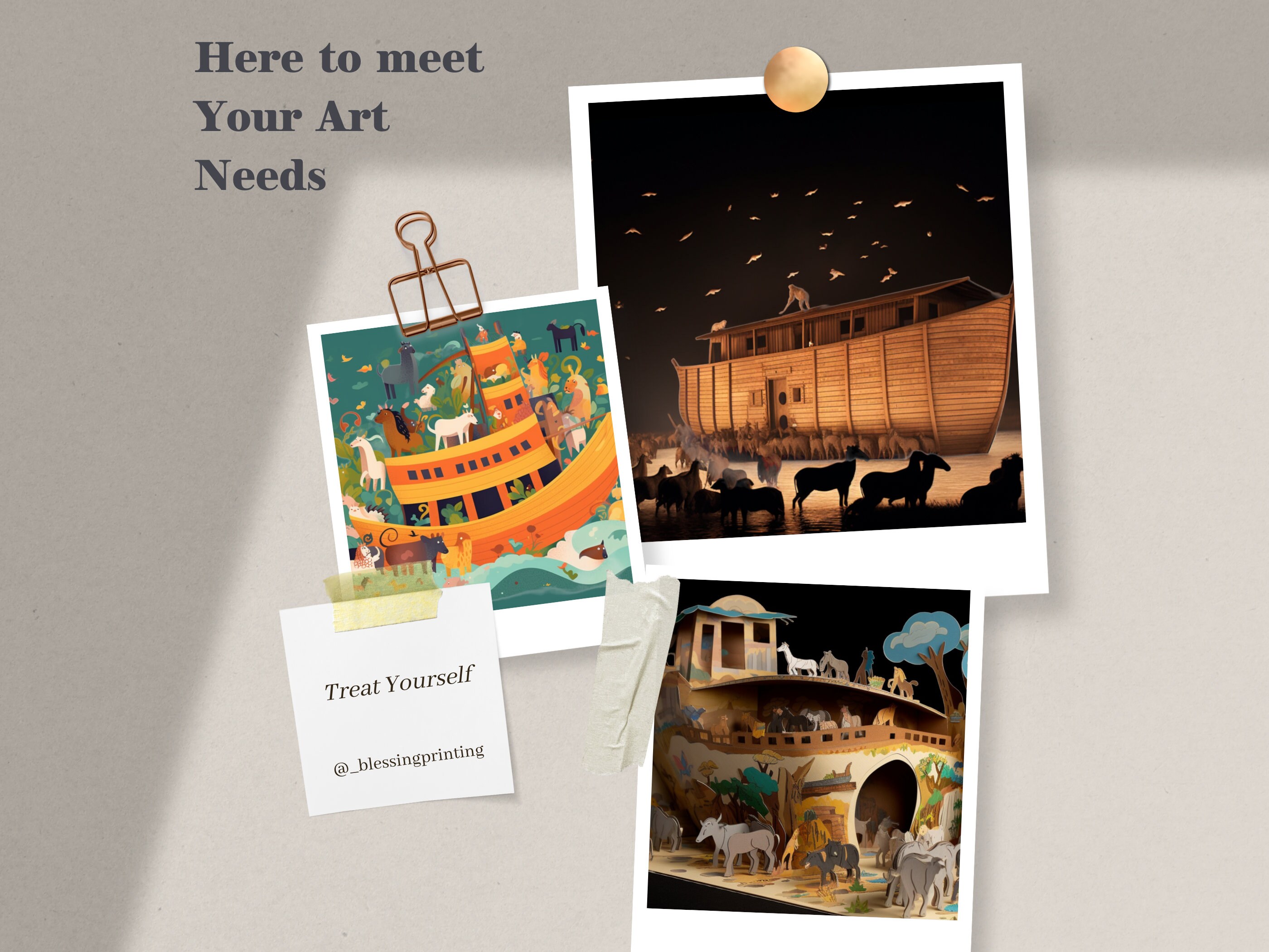 Noah's Ark Wall Art PNG Noah's Ark Digital Art Noah's Ark Wall Design ...