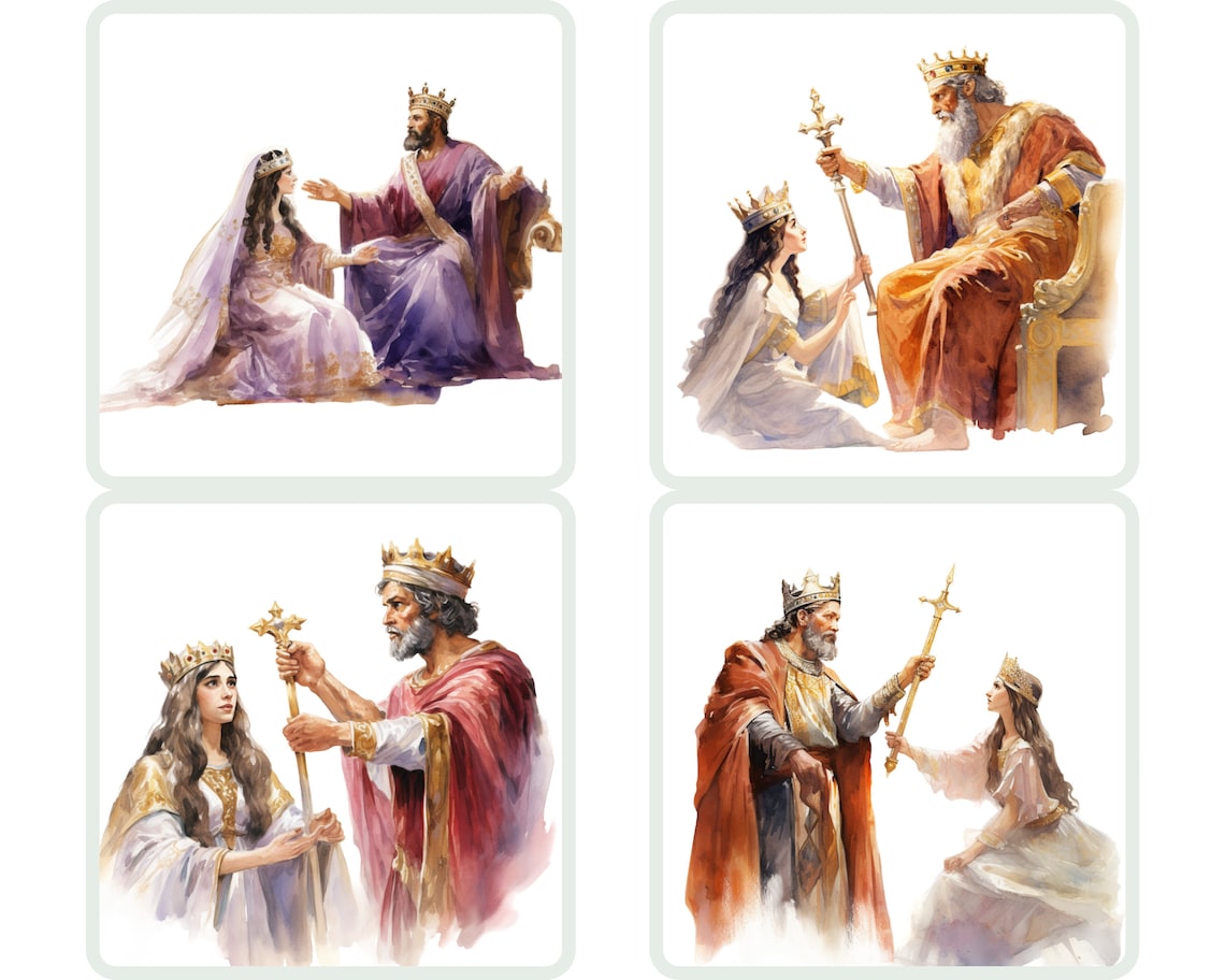 Queen Esther PNG Clipart Watercolor Christian Gift Clipart - Etsy