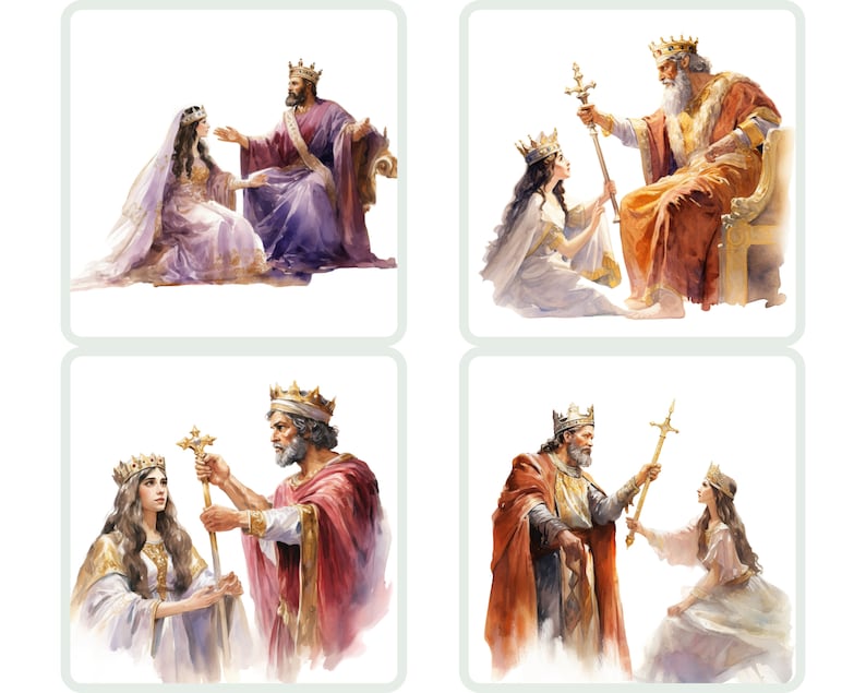 Queen Esther PNG Clipart Watercolor Christian Gift Clipart Abstract ...