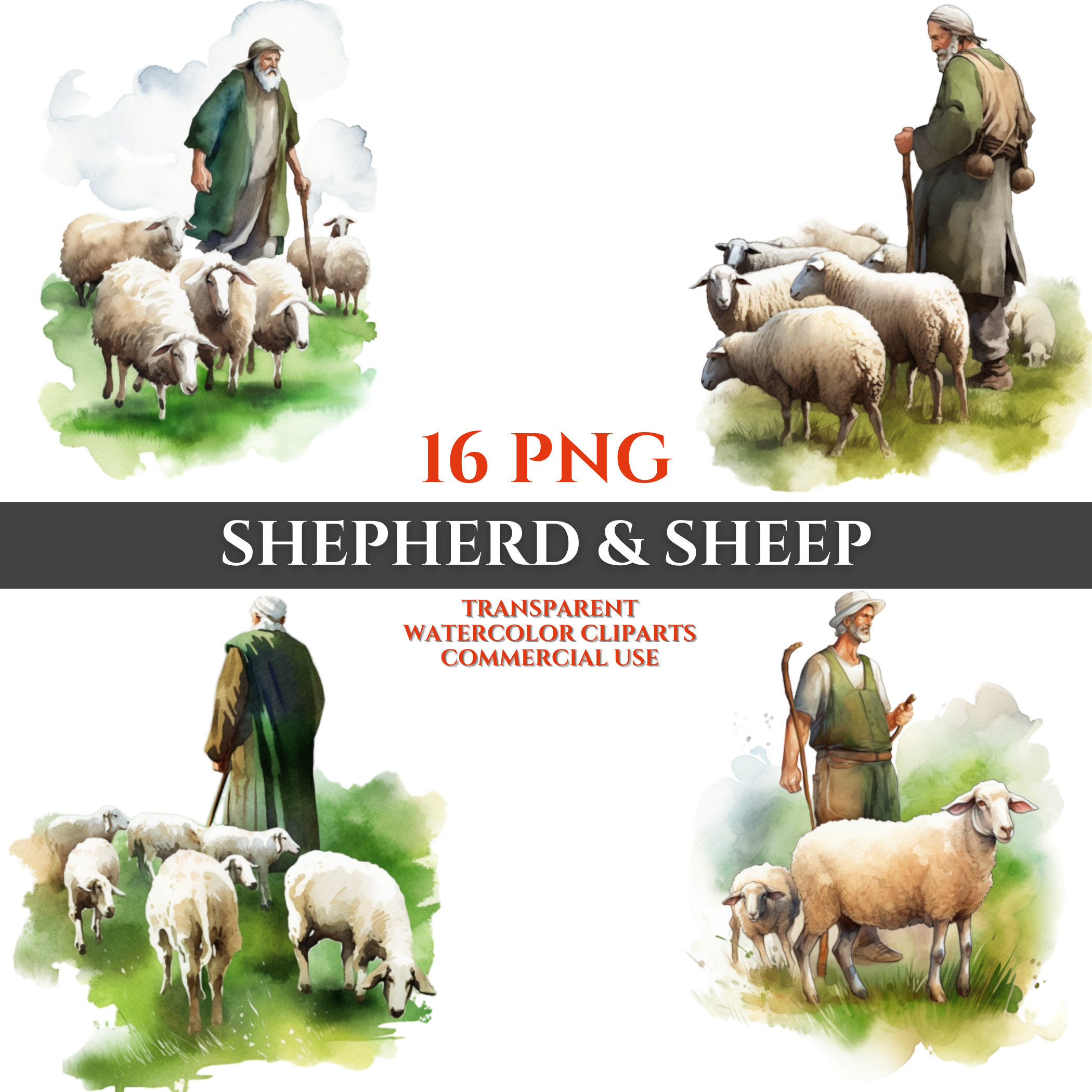 Shepherd Sheep Clipart