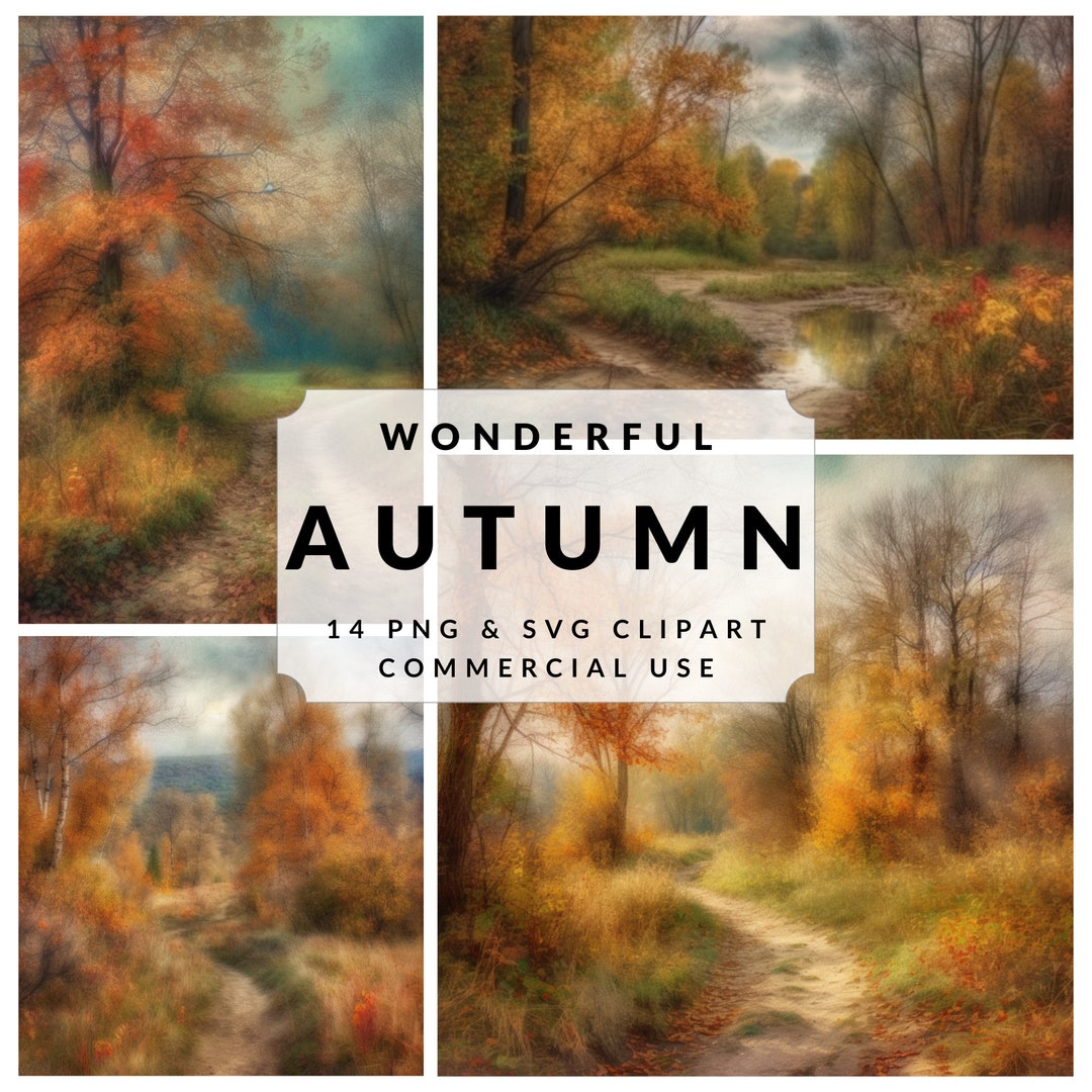 Autumn PNG Clipart Watercolor Bundle Autumn Bundle Print Autumn Design ...