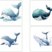 Watercolor Whale Clipart, Nursery Art PNG Bundle (digital Download) - Etsy