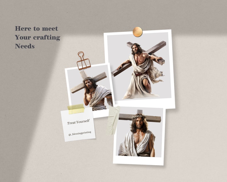 Crucifixion Jesus PNG 3D Clipart Bundle Christian Tote Bag Design ...