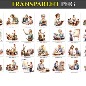 Watercolor Female Teacher Clipart School Education Clip Art Graduation ...