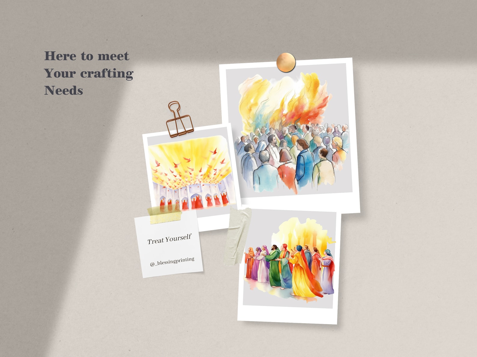Pentecost Clipart PNG Watercolor Bundle Christian Clipart Abstract ...
