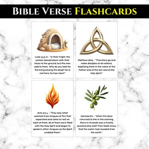 Christian Flashcards for Kid & Adult Bible Verse Montessori Printable ...