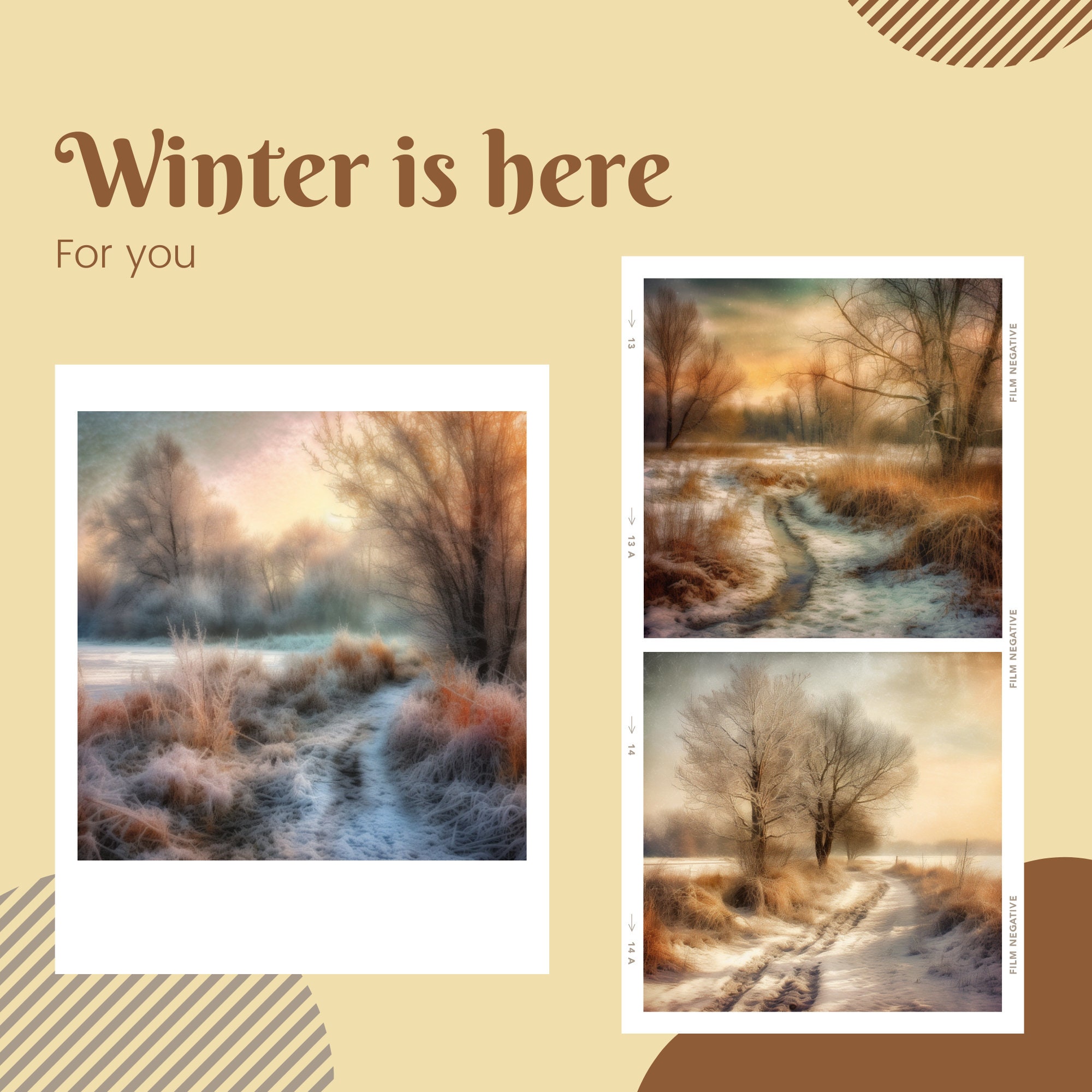 Winter PNG Watercolor Clipart Bundle Winter Bundle Print - Etsy