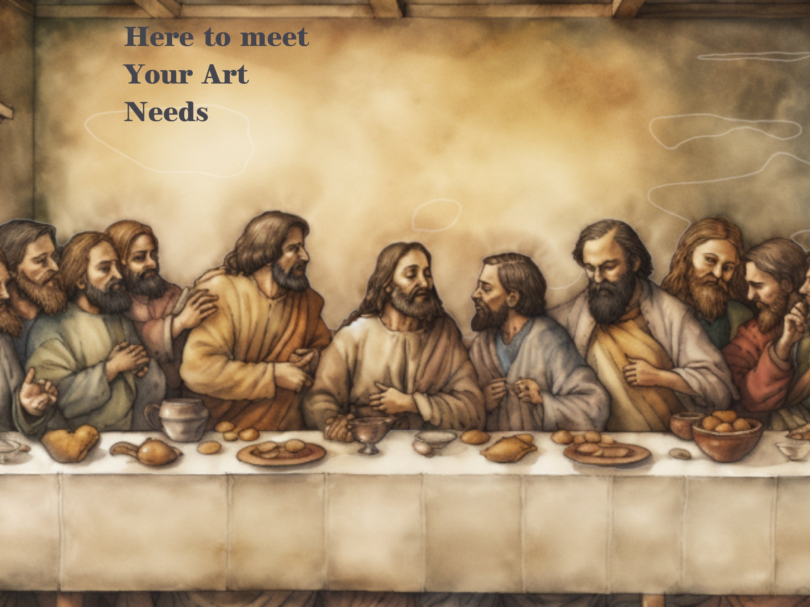 Last Supper Wall Art PNG Last Supper Jesus Digital Art Last Supper Wall ...