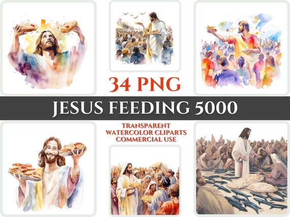 Jesus Feeding The 5000 Clipart