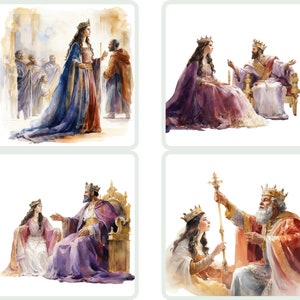 Queen Esther PNG Clipart Watercolor Christian Gift Clipart Abstract ...