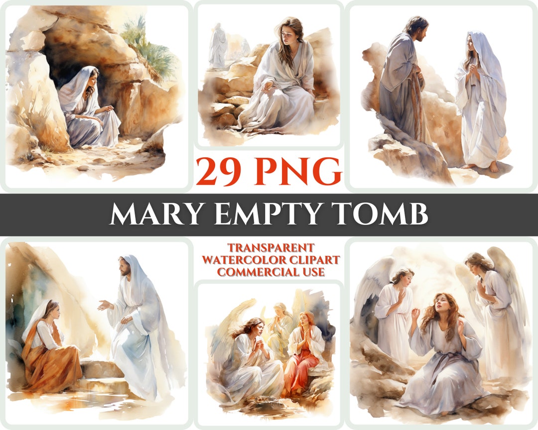 Mary Empty Tomb PNG Clipart Watercolor Christian Gift Clipart Bible ...