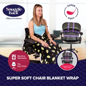 The Original Office Chair Blanket by Snuggleback; Comfy Office Desk ...