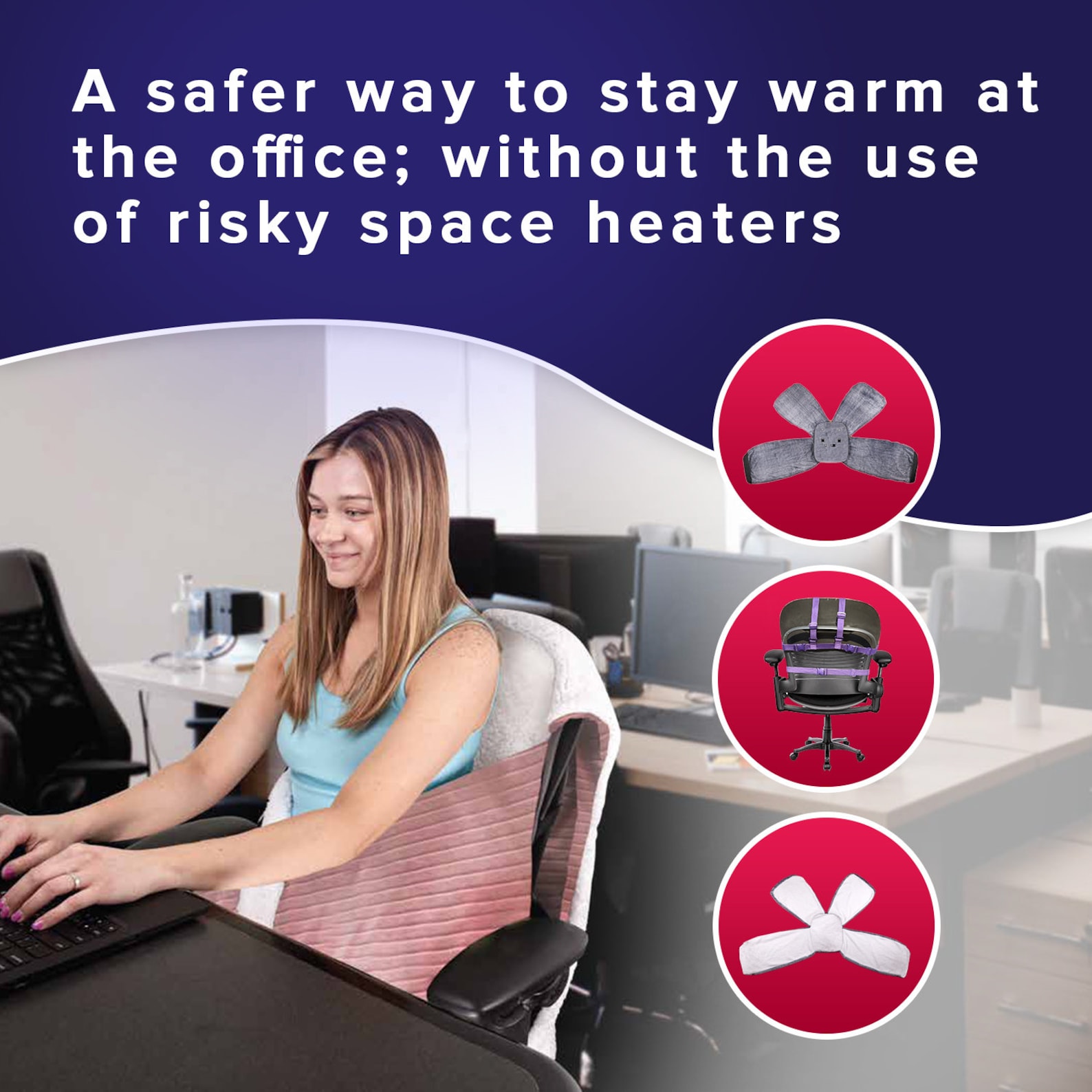 The Original Office Chair Blanket by Snuggleback Comfy Office Desk ...