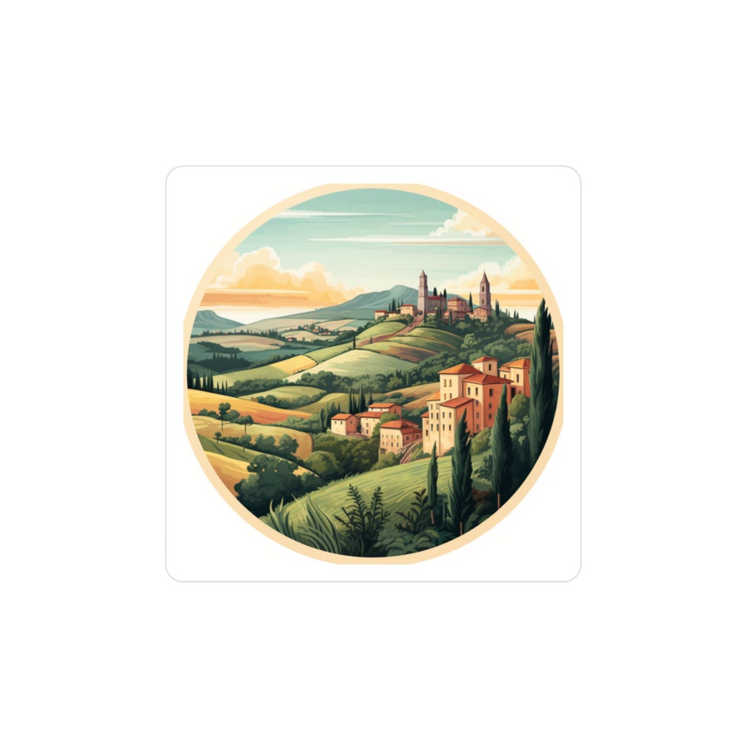 Italian Country Side Sticker Indie Style Sticker Indie - Etsy