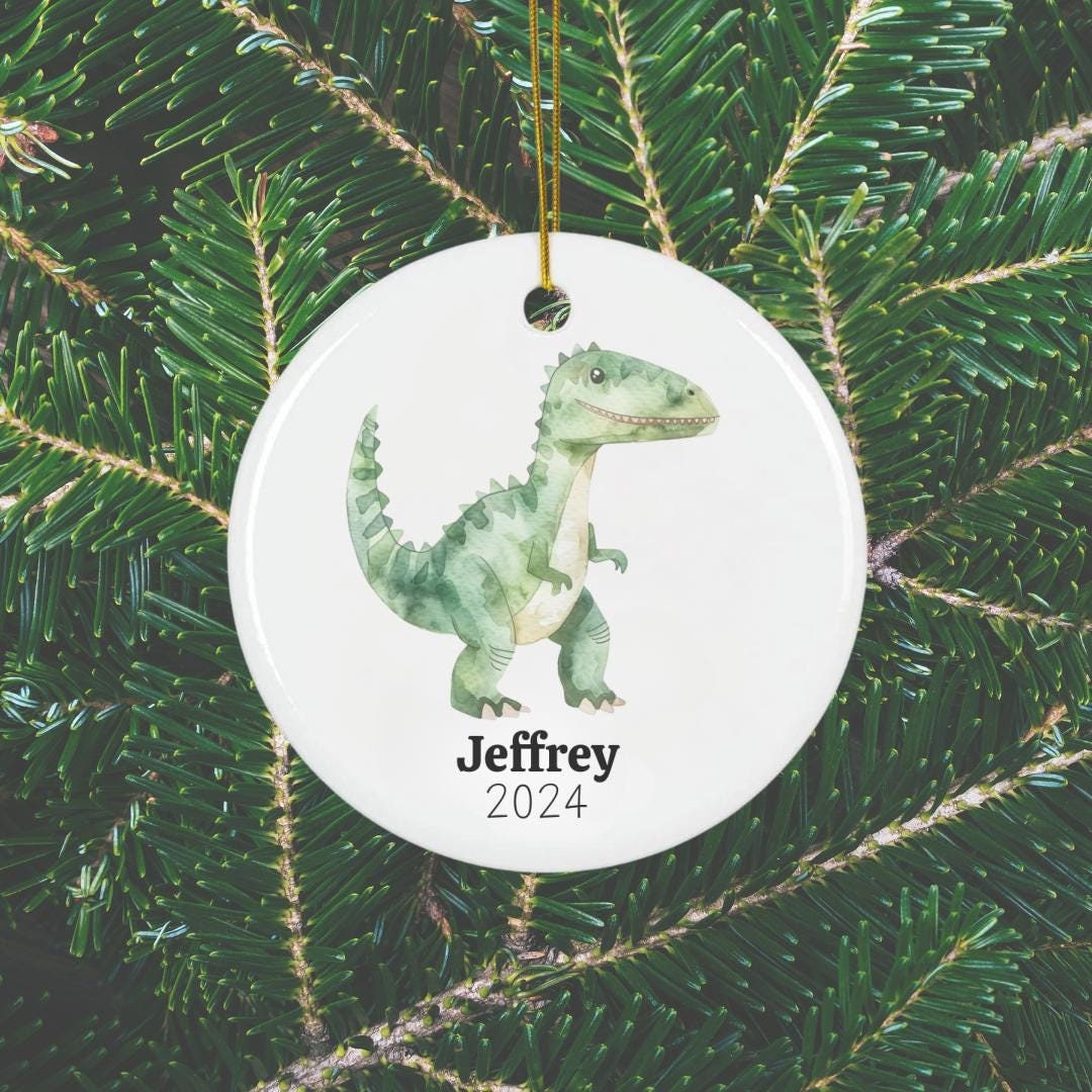 Personalized T-rex Ornament - Tyrannosaurus Rex Ornament, Dinosaur Name ...