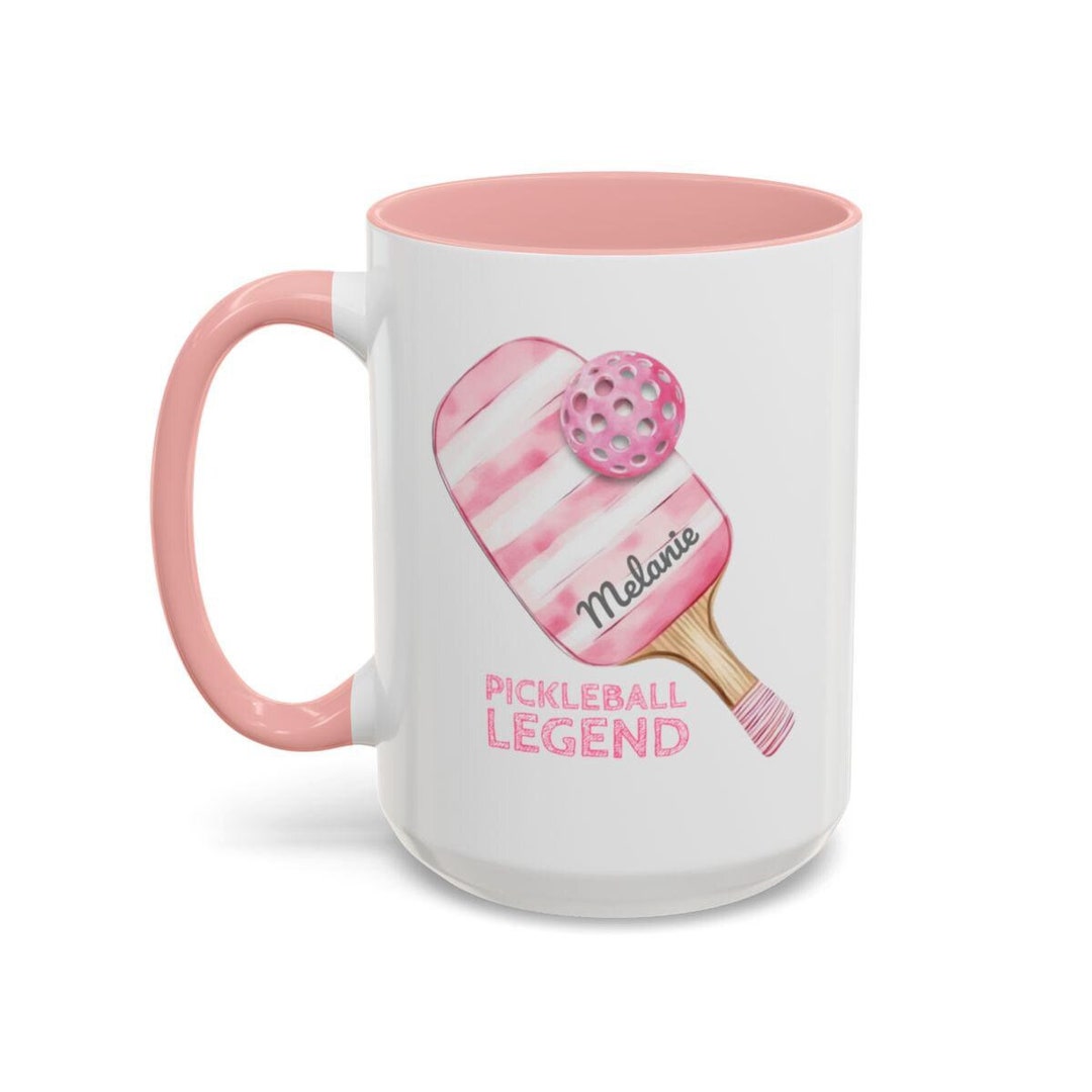 Personalized Pink Pickleball Mug - Coffee Cup, Tea Mug, Custom ...