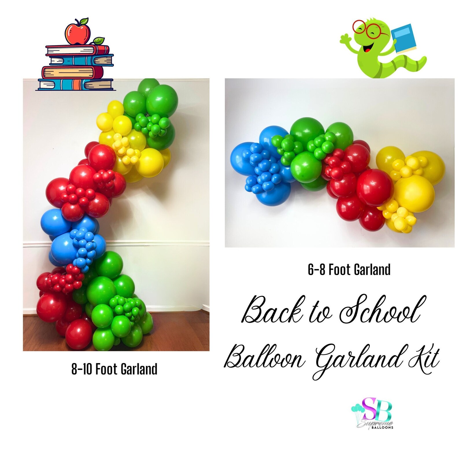 Back to School Garland | 6-8 Foot or 8-10 Feet | Teacher Gift | PTA ...