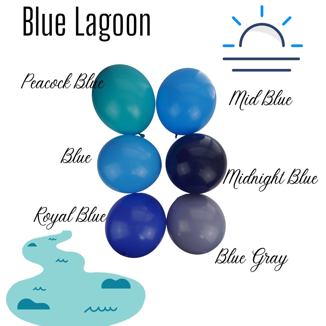 Blue Lagoon Color Palette Garland Arch Columns DYI - Etsy