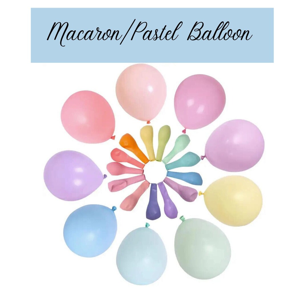 10 Macaron/ Pastel Colored Balloons - Etsy
