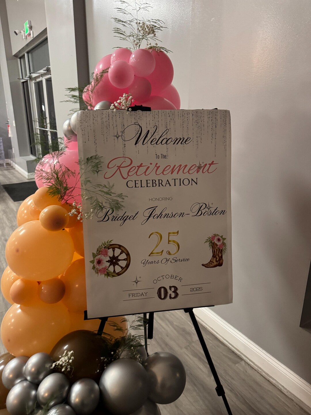 Welcome Sign | Retirement Party- Boots-rodeo | Printable | Editable ...