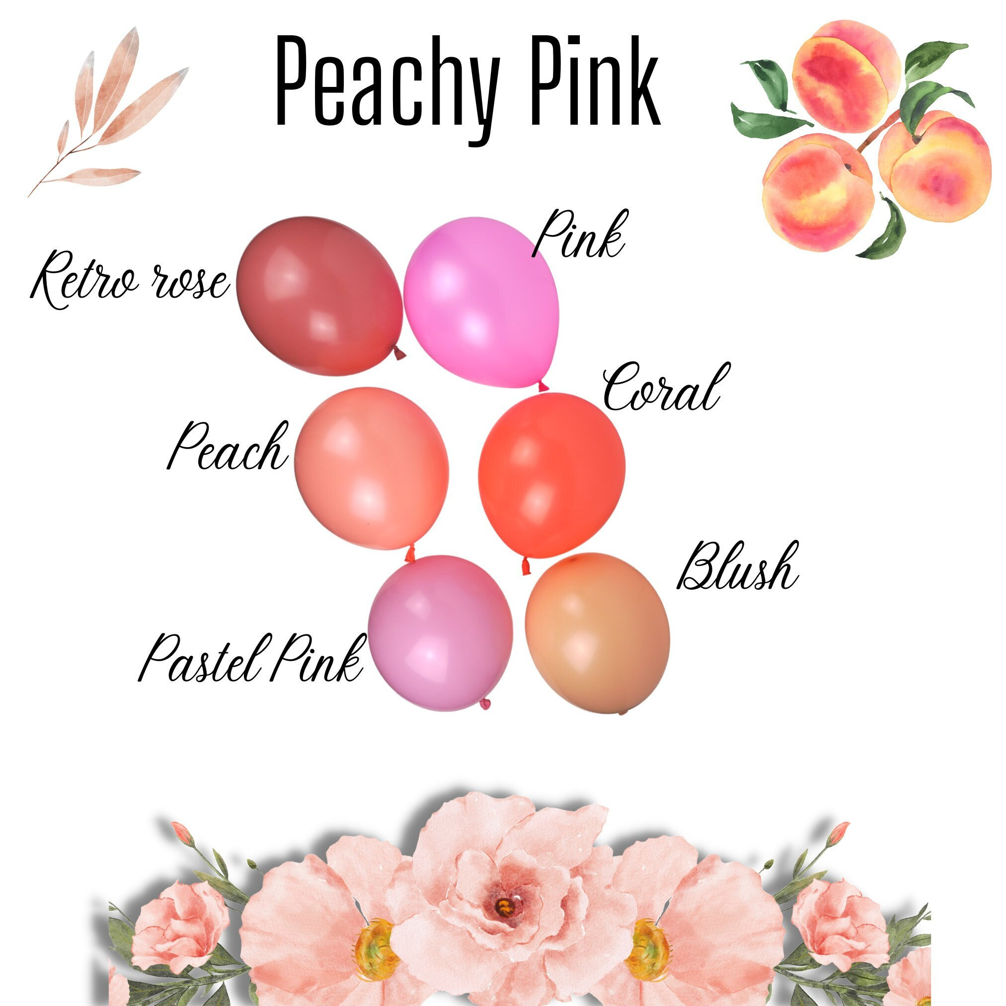 Peachy Pink Color Palettes | the Pink Ladies | Balloon Garland | Arch ...