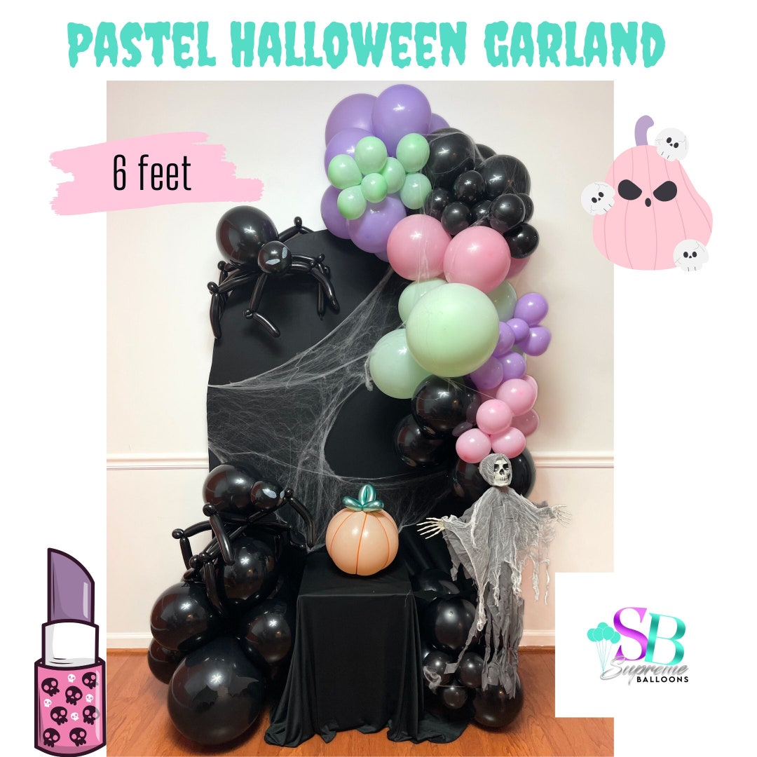 Pastel Goth Balloon Garland | Halloween - Etsy