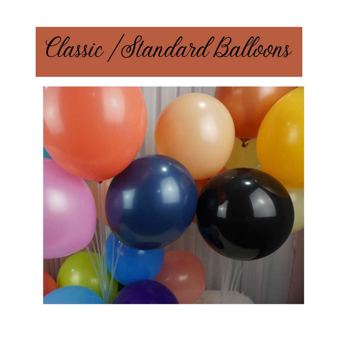 50 Classic / Standard Colored Balloons - Etsy