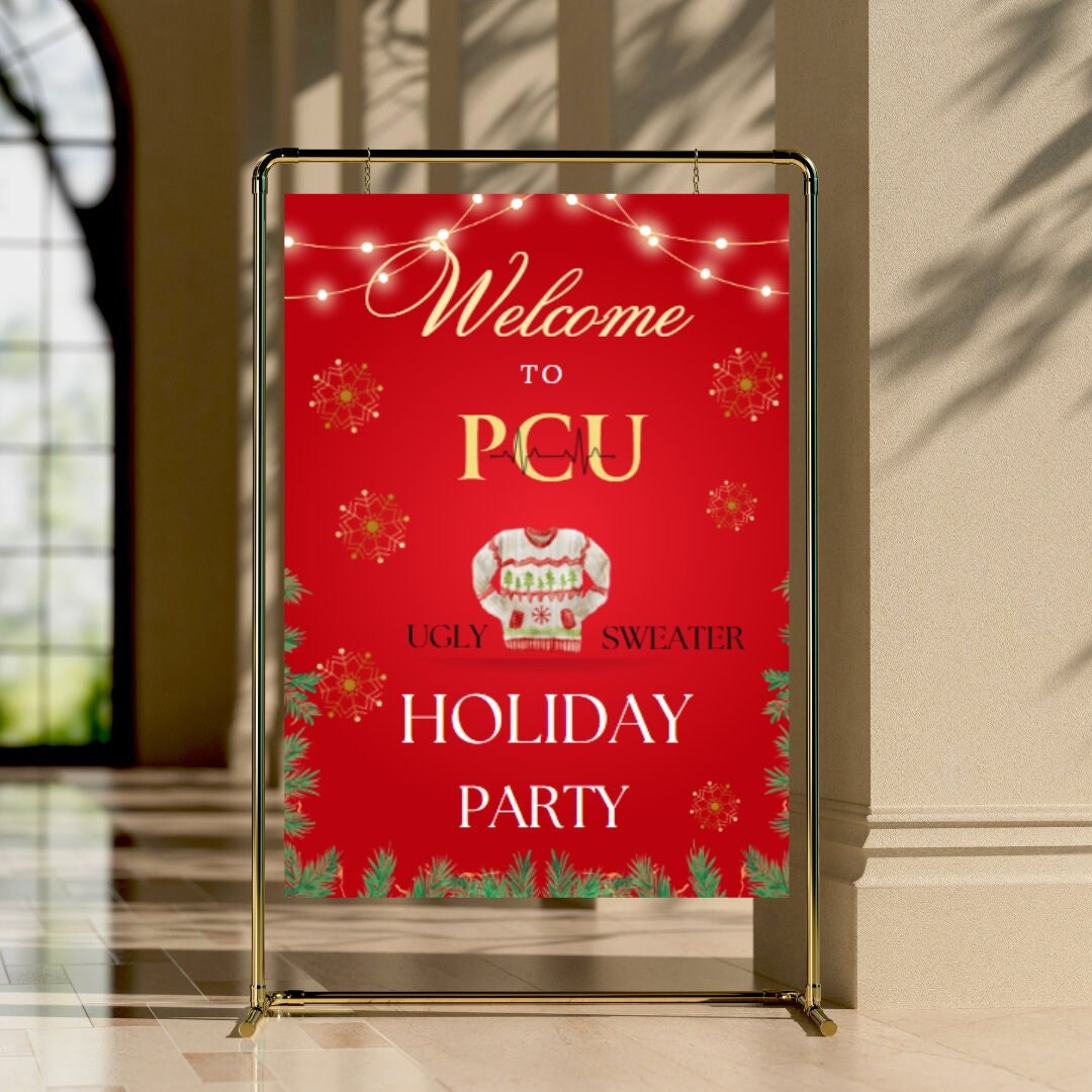 Welcome Sign | Holiday Party | Printable | Editable | Downloadable ...