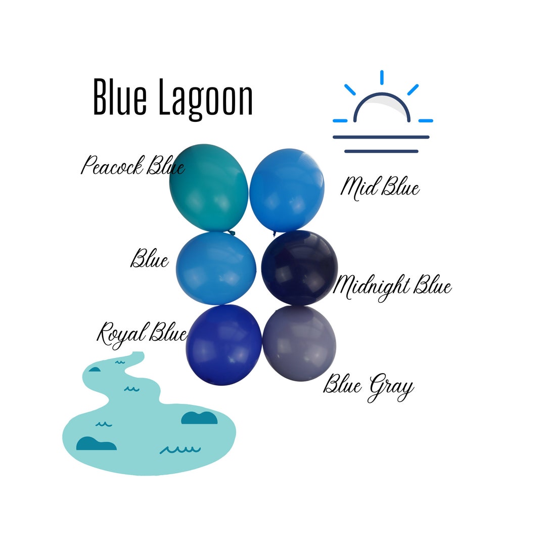 Blue Lagoon Color Palette | Garland | Arch | Columns | DYI - Etsy
