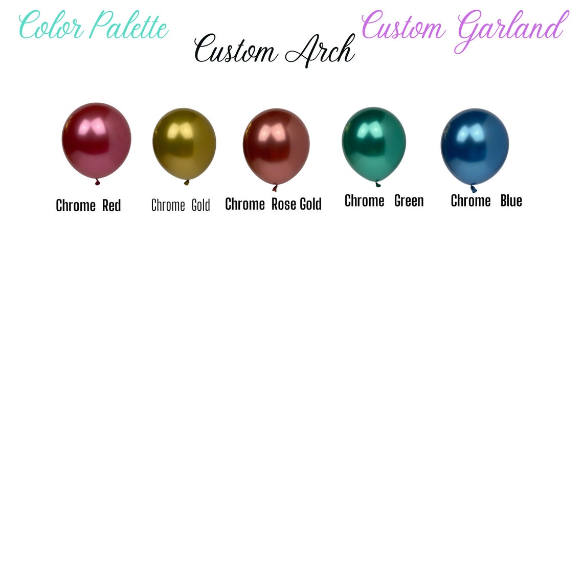 Color Palette Service Request / Custom Color Palette /DIY Balloon Decor ...