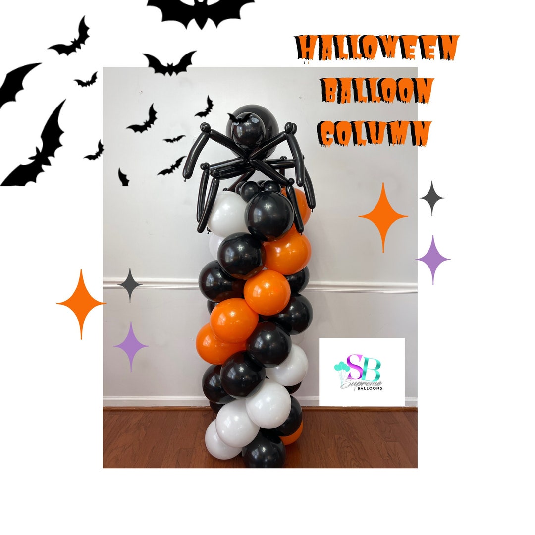 Halloween Balloon Column |halloween Party | Garland | Arch | Backdrop ...