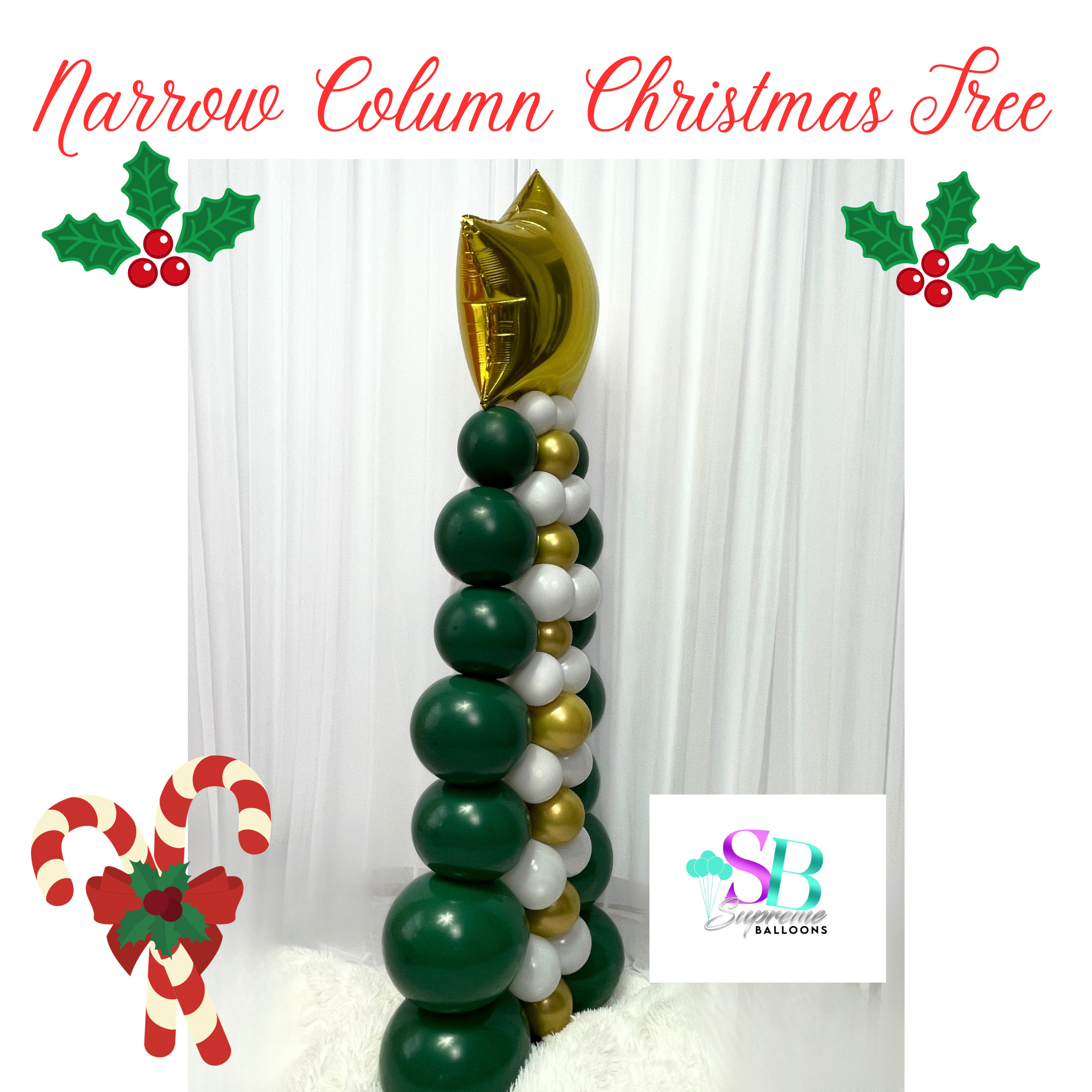 Narrow Balloon Christmas Tree Kit | Holiday Events | Party - Etsy