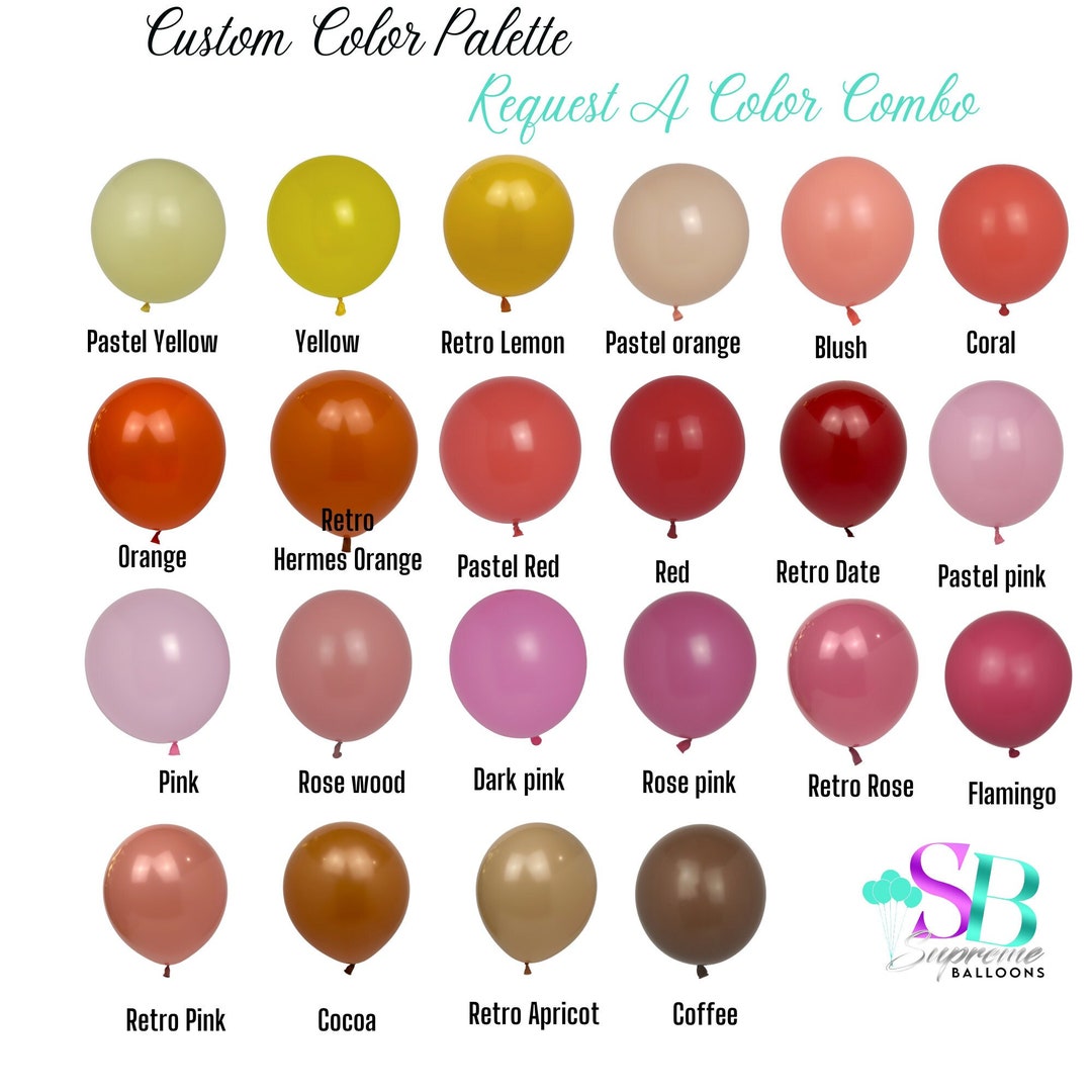 Color Palette Service Request / Custom Color Palette /DIY Balloon Decor ...