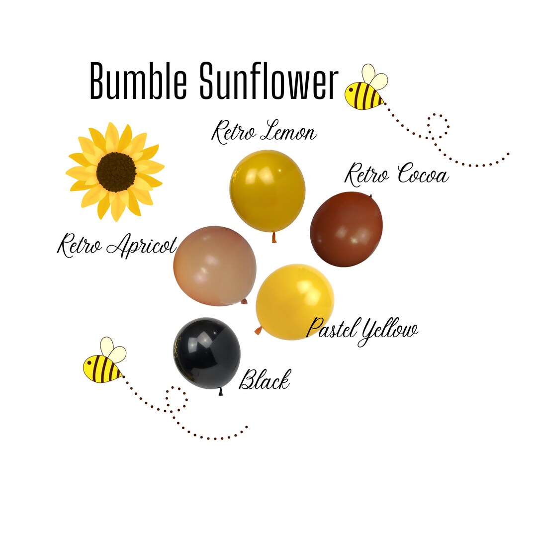 Bumble Sunflower Color Palette | Garland | Arch | Columns | DYI | Baby ...