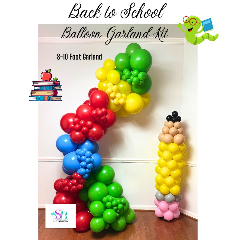 Back to School Garland | 6-8 Foot or 8-10 Feet | Teacher Gift | PTA ...